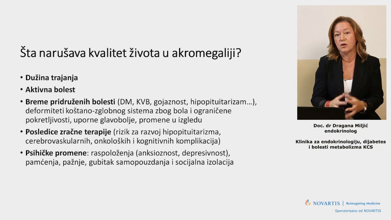 Kvalitet života pacijenata sa akromegalijom – Doc dr Dragana Miljić ...